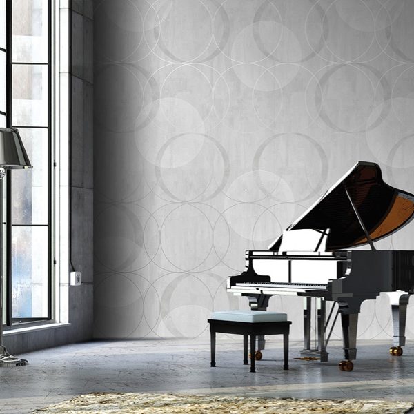 Cirkel Behang Lichtblauw | Met gratis behanglijm - MuurMooi.nl